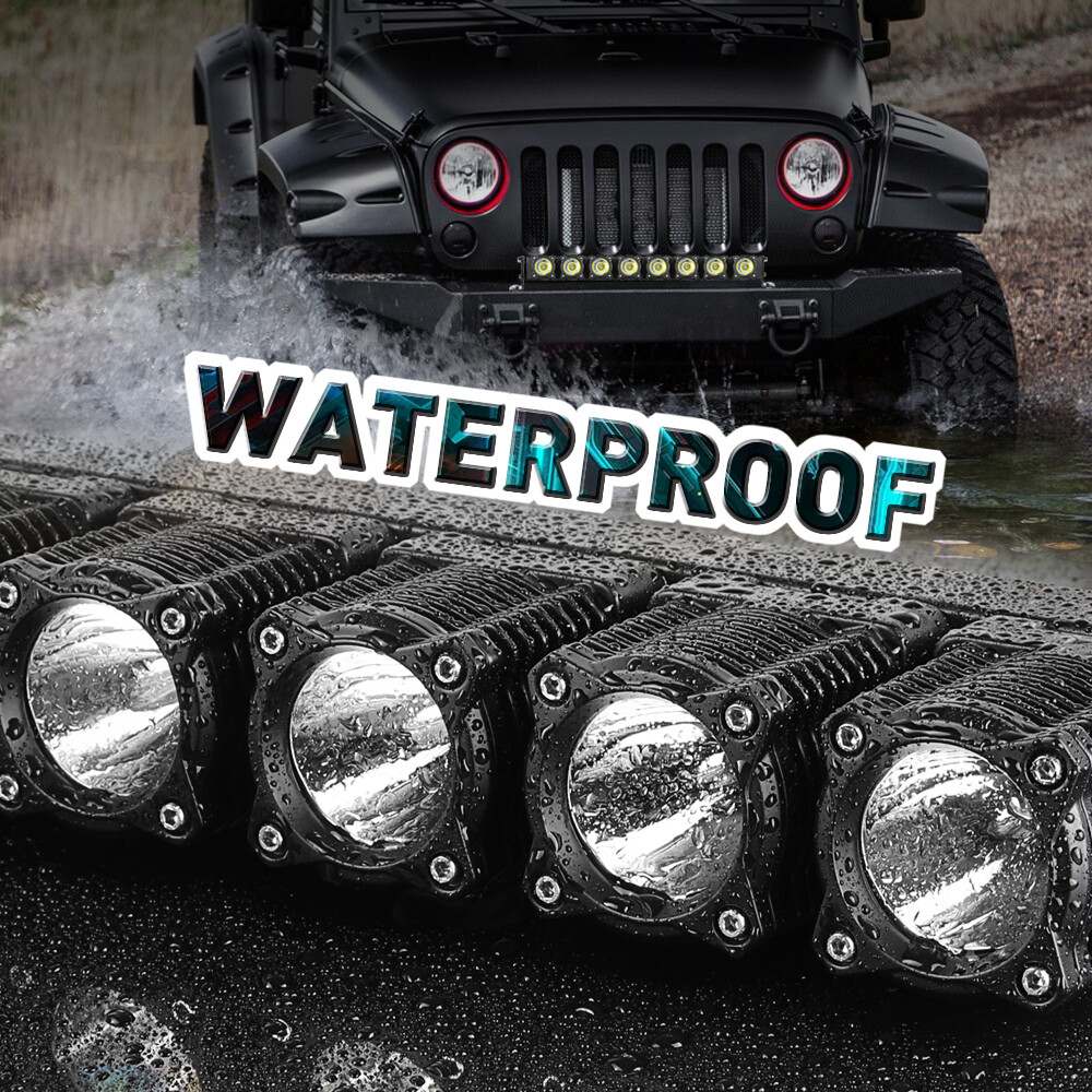 20" LED Round Off Road Driving Spot 6500k Work Light Bar For JEEP ...