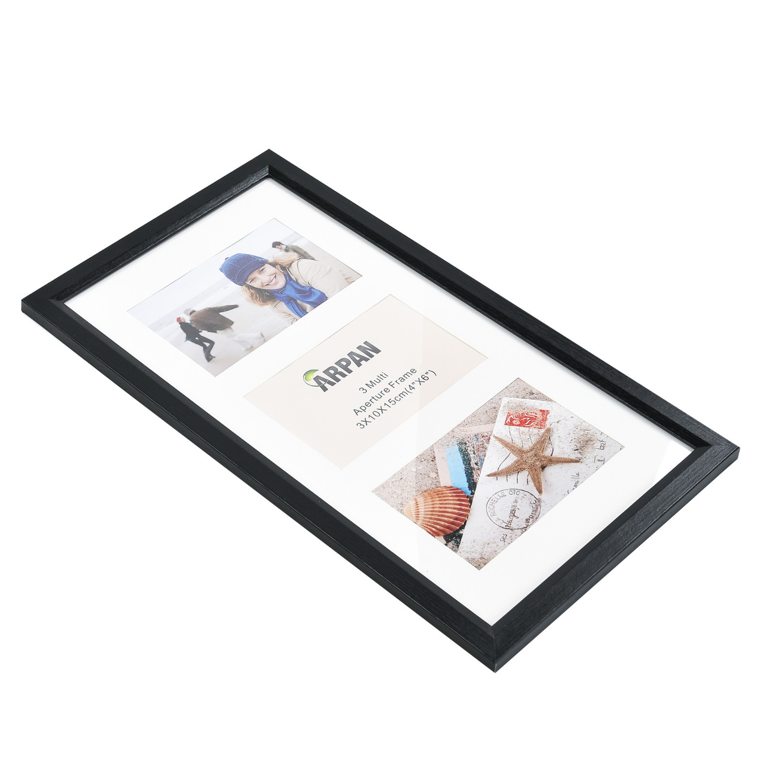 Multi Aperture Photo Picture Frames Holds 3 or 5 Photos White or Black ...
