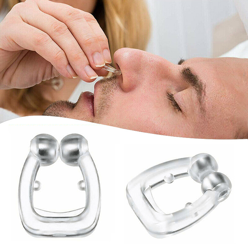 Anti Snore Magnetic Silicone Nose Clip Stop Snoring Apnea Aid Device ...