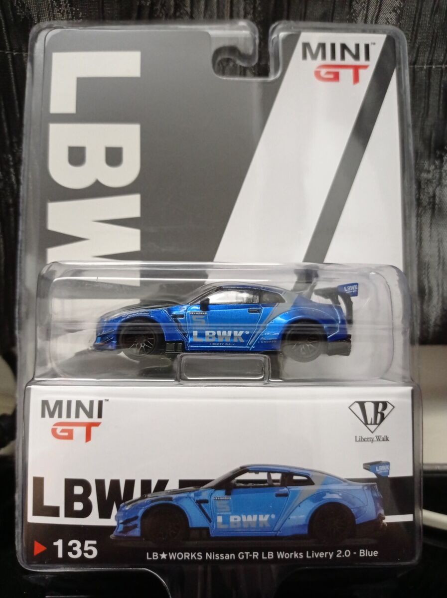 MINI GT 135 LBWK Nissan GT-R (R35) Blue / LB Work Livery 2.0 MINI GT 135 LBWK Nissan GT-R (R35) Blue / LB Work Livery 2.0