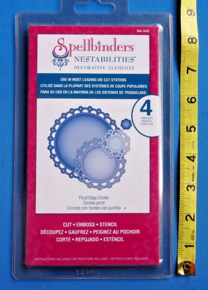 Spellbinders nestabilities Picot edge circles 4die Templates S4-345 | eBay