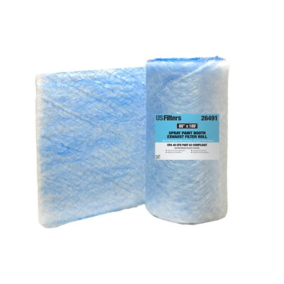 Premium Paint Spray Booth Exhaust Fiberglass Filter Roll - 18Gram - 60 ...