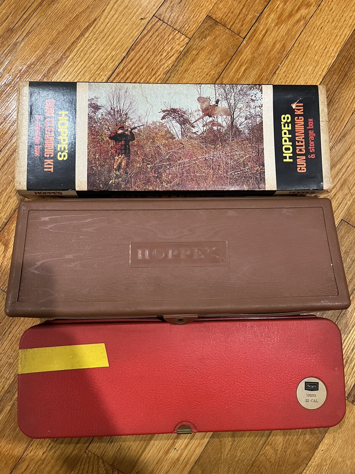 3 Hoppes Sears Vintage Gun Cleaning Kit Storage Box .22 Cal 620251 Lot ...