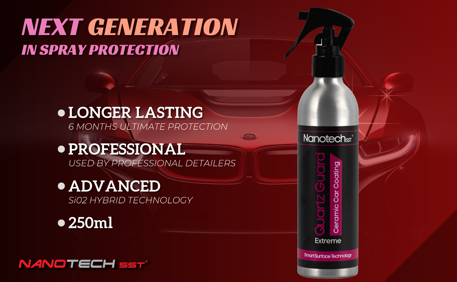 Nanotech SST Ceramic Car Spray Coating Super Hydrophobic Super Gloss ...