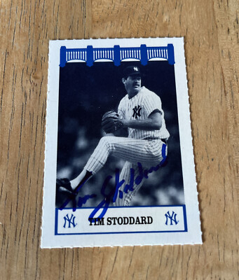 TIM STODDARD SIGNED 1992 NEW YORK YANKEES 1980’S WIZ SGA PROMO BASEBALL ...