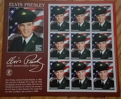 Elvis Presley Stamp Collection 25th Anniversary 34 Stamps Total | eBay