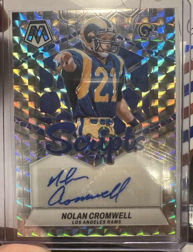 2024 Mosaic Football NOLAN CROMWELL (RAMS) Scripts Autograph Card No ...