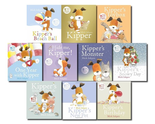 Mick Inkpen Kipper the Dog Series 10 Books Collection Set Beach Ball ...