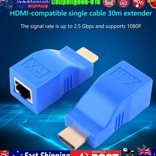 2pcs RJ45 4K HDMI-compatible to RJ45 Extender Network Ethernet LAN for ...