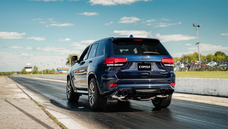 Corsa 18-20 Jeep Grand Cherokee TrackHawk 6.2L Sport Cat-Back Dual Rear ...