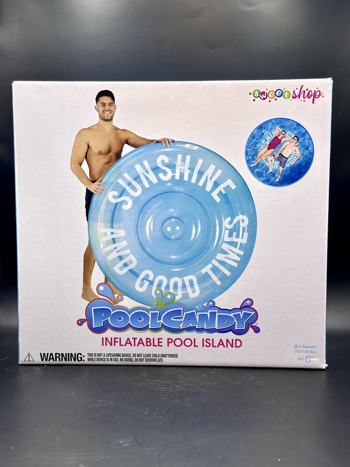 PoolCandy Giant Island 60" Large Inflatable Pool Float | eBay