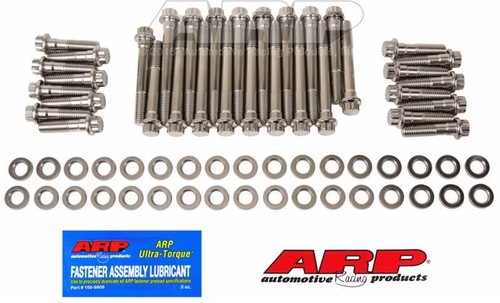 ARP Cylinder Head Bolts Stainless Steel 12-Pt Head SBC Stock AFR Brodix ...
