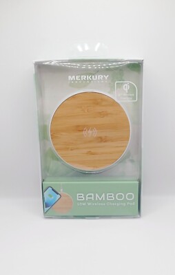 Merkury Innovations Bamboo 10W Wireless Charging Pad. QI Wireless ...