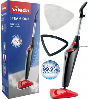 Vileda STEAM ONE Steam Cleaner Mop NEW MODEL Kills 99.9% Of Bacteria ...