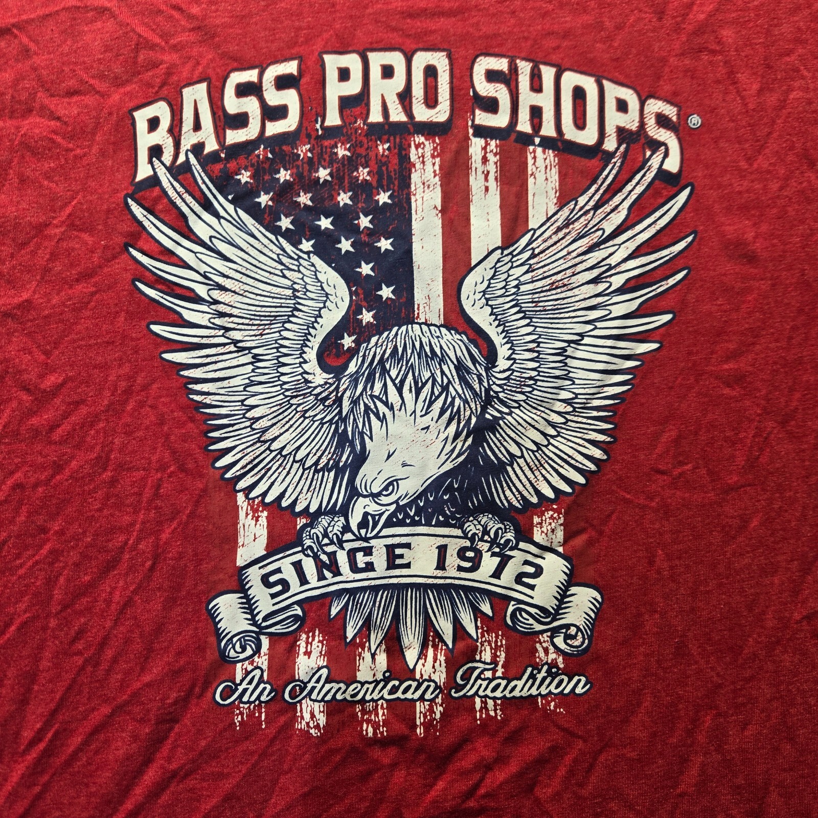 Bass Pro Shops Red American USA Eagle Tee T Shirt Adu… - Gem