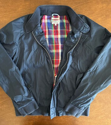 Gant Rugger Navy Nylon Varsity Jacket Bomber New Haven size Large | eBay