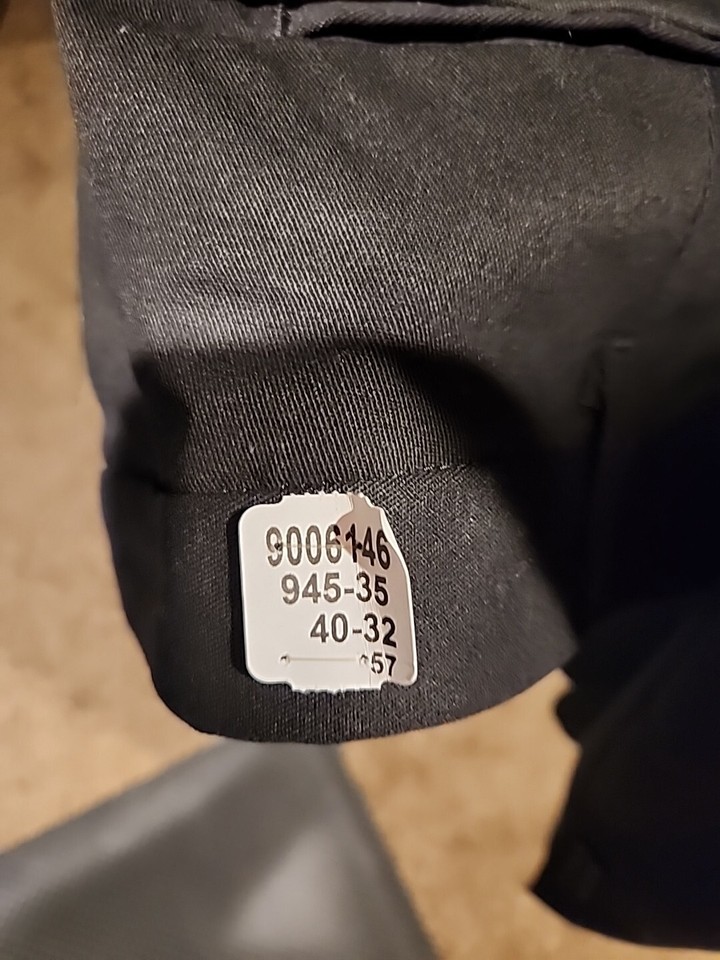 New Cintas 945-35 Men' size 40x32 BLACK COMFORT FLEX UNIFORM Work Pants ...