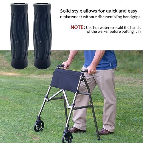 Rollator Walker Crutch Hand Grips Replacement for Elderly & Disabled ...
