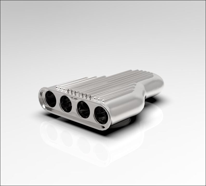 1:18 Cal Custom Hilborn Style Finned Aluminum Vintage Air Scoop 3d ...