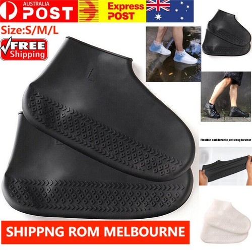 SHOE COVER WATERPROOF Silicone Non Slip Rain Water RUBBER Foot Boot ...
