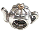 Pandora Retired Sterling Silver with 14K Gold Teapot Bead - 790250 | eBay