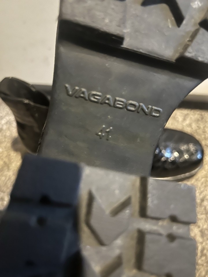 🔥VAGABOND🔥Dioon Black Croc Patent Leather Chunky Pkatform BOOTS 8/41 ...