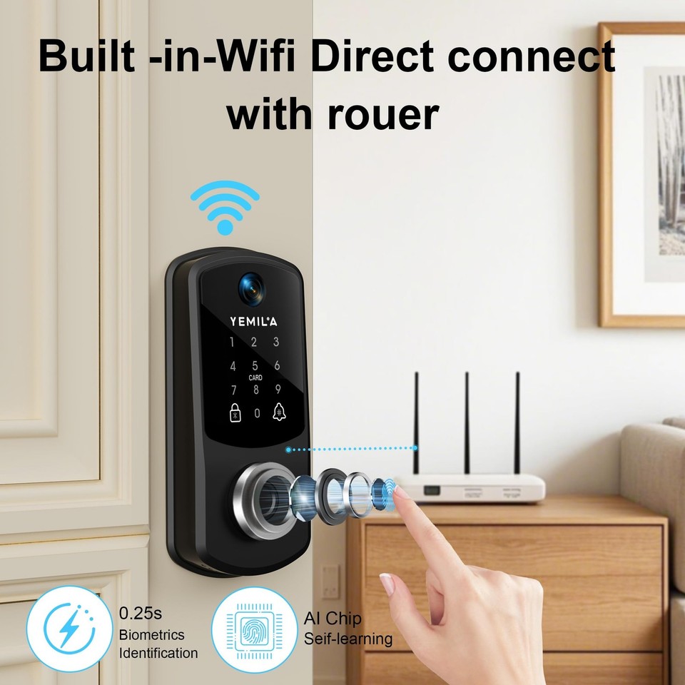 Smart Lock for Front Door: Keyless Entry Door Lock - Electronic Keypad ...