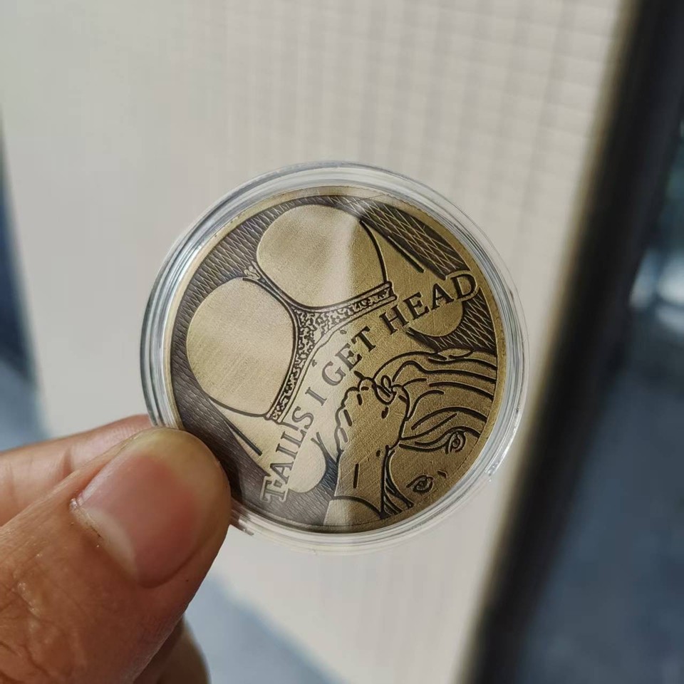 8 x Sexy Lady Flip Challenge Coin-Playful Heads/Tails Novelty Gift ...