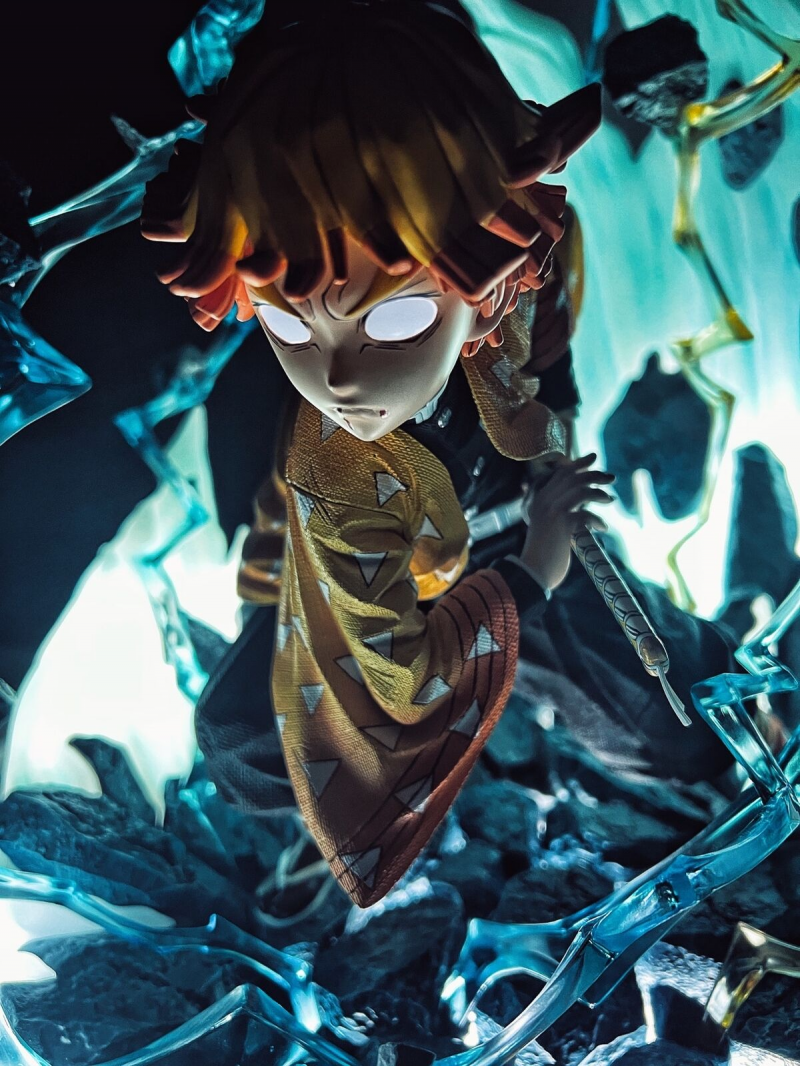 Agatsuma Zenitsu Resin Infinity Studio Statue with lights Demon Slayer ...