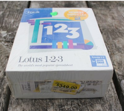 Lotus 123 Spreadsheet Software DOS Ver. 2.3 Retail Sealed Box - Rare ...
