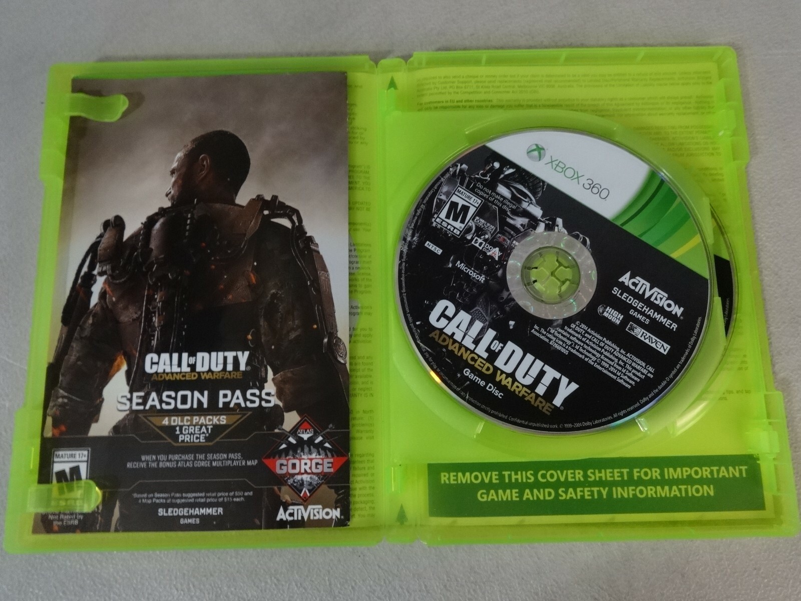 Call Of Duty Advanced Warfare Gold Ed. (2 Discs) Xbox 360 Game Complete ...