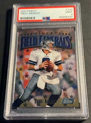 1997 TROY AIKMAN FINEST #130 PSA 9 COWBOYS HOF POP 3 | eBay