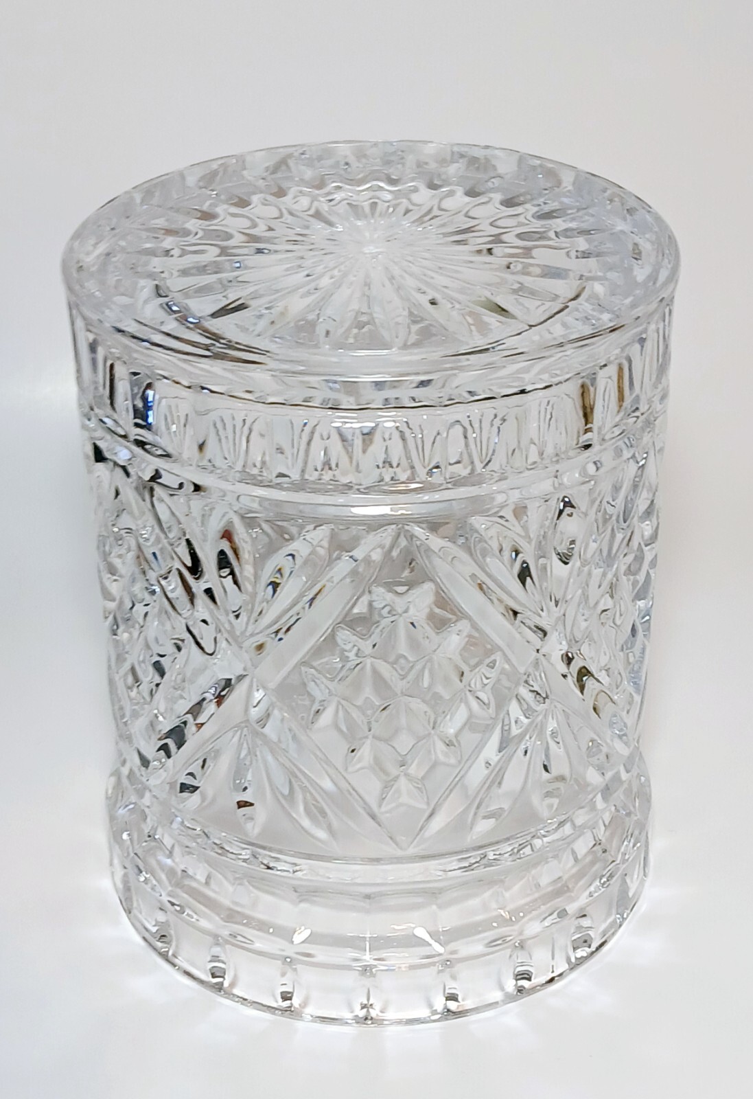 Godinger Dublin Crystal Collection Cut Glass Biscuit Barrel Lidded ...