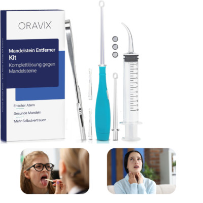 ORAVIX Tonsillenstein Entferner Set - Einfach Mandelsteine Entfernen ...