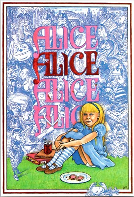 Postcard Alice and Characters Alice in Wonderland Artist Brian ...