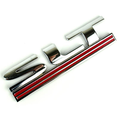 CHROME/RED LINED SLT ENGINE RACE MOTOR SWAP BADGE FOR TRUNK HOOD DOOR ...