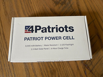 4Patriots Patriot Power Cell 8000 mAh Battery Solar Panel LED ...