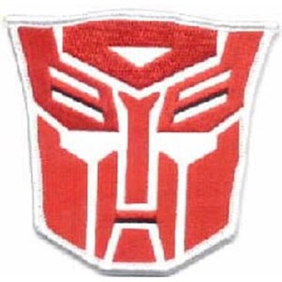 Transformers Autobot Face Red Logo Embr. 3.5" Tall x 3.5" Wide Iron On ...