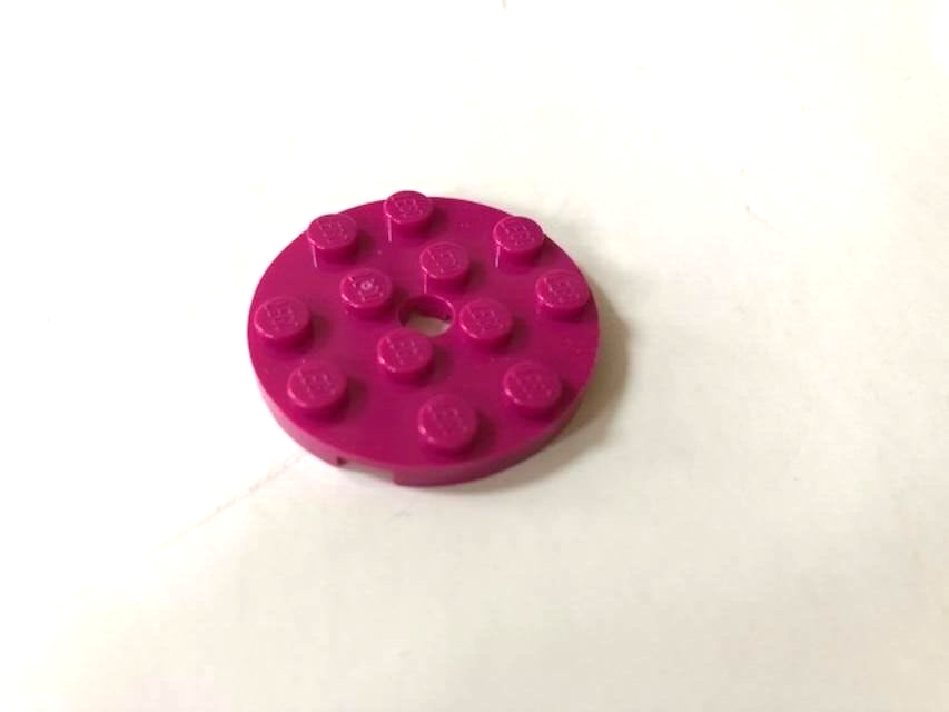 LEGO Parts: Flat Round Plate with Center Hole, 4x4, # 60474, Purple | eBay