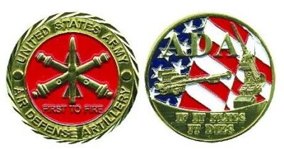 US Army Air Defense Artillery ADA Challenge Coin | eBay