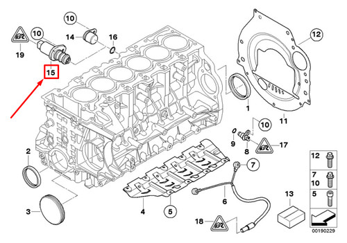 BMW 5 F10 Engine Hydraulic Valve 7584991 11417584991 Original | OE