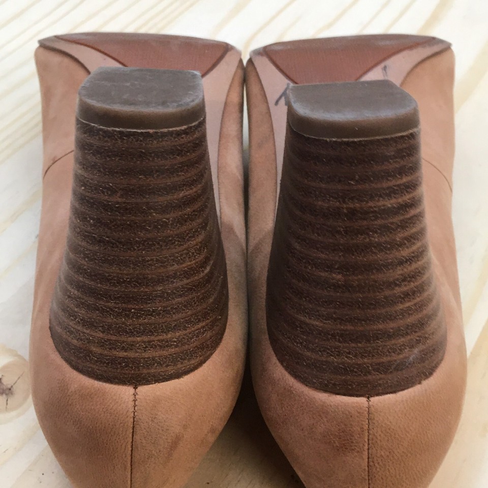 Franco Sarto Shoes Womens 7 M Optimum Pumps Brown Leather Casual Block ...