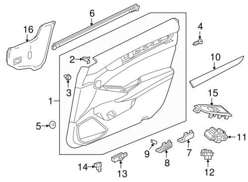 Genuine Lining L Front Door Assembly (Lower) *NH556L* (Grayge ...