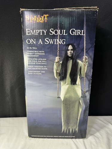 Spirit Halloween "Empty Soul Girl On A Swing" Haunted House Prop ...
