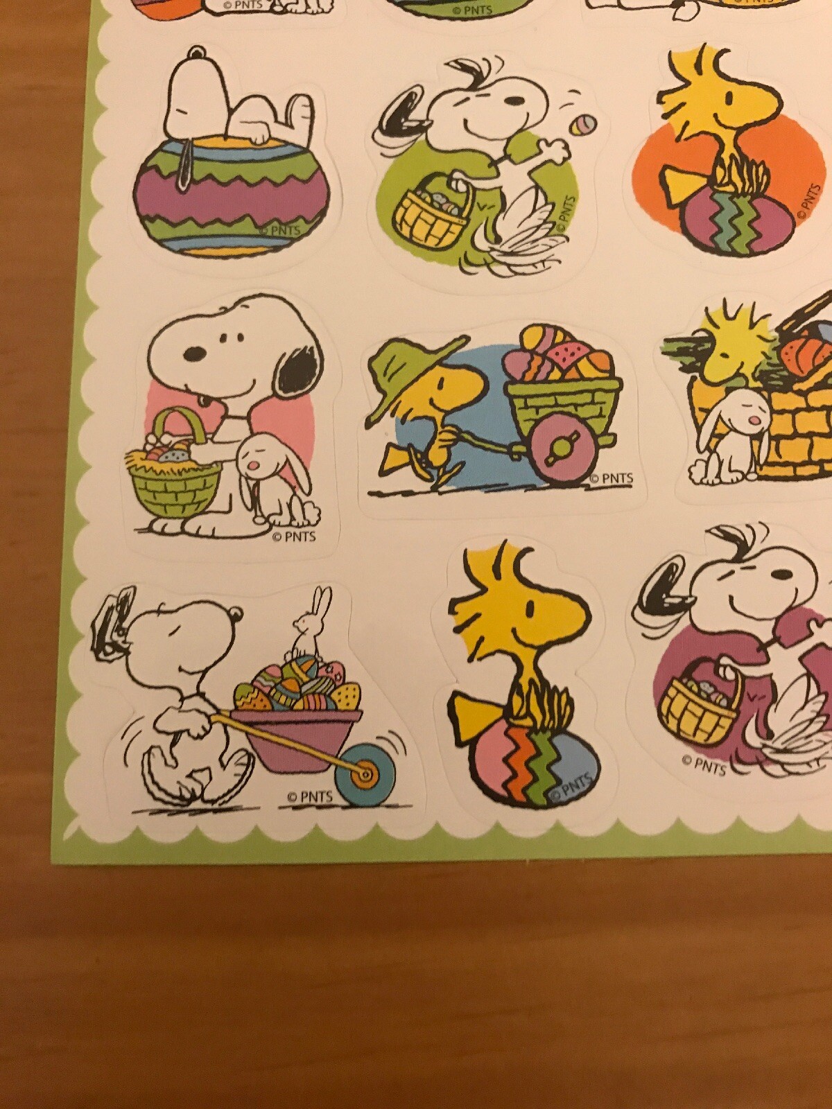 PEANUTS/SNOOPY 'EASTER' STICKERS - 40 STICKERS (2 - 5 3/4 " x 4 1/2 ...