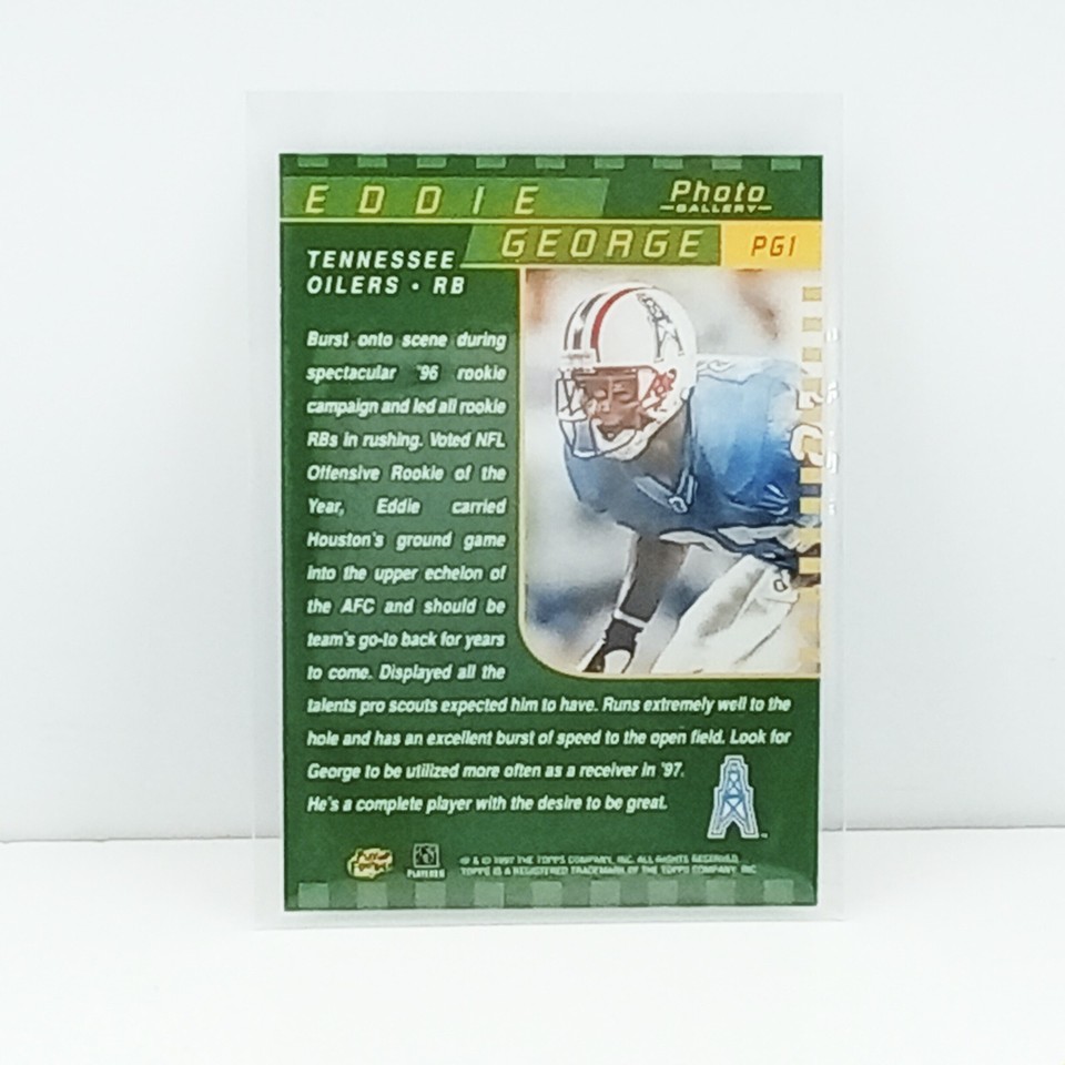 1997 Topps Gallery Eddie George Oilers Full Photo Gallery Card PG1 | eBay