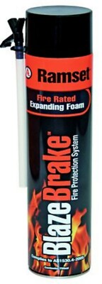 Ramset BLAZEBRAKE FIRE RATED EXPANDING FOAM 750ml Cartridge *Australian ...