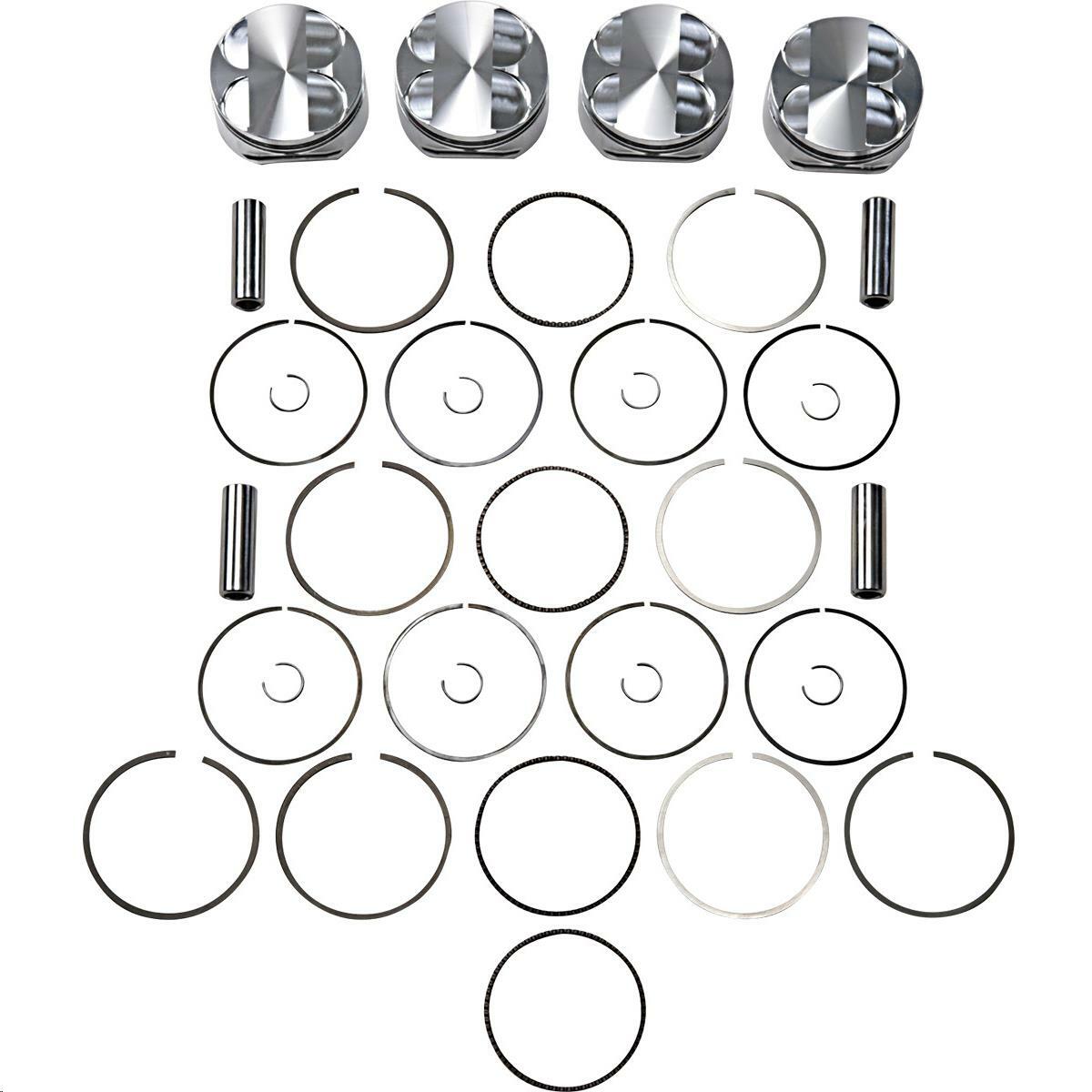 J.E. Pistons - 274085 - Round Piston Kit, Standard Bore 81.00mm, 13.5:1 ...