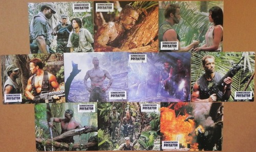 Predator 1987 French Lobby Card Set Schwarzenegger Carl Weathers John ...