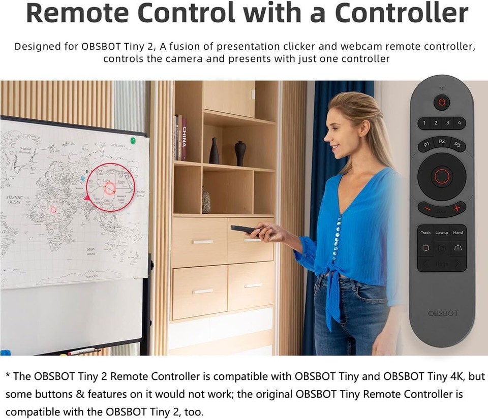 OBSBOT Tiny 2 Smart Remote Controller for OBSBOT Tiny 4K UVC to HDMI Adapter | eBay
